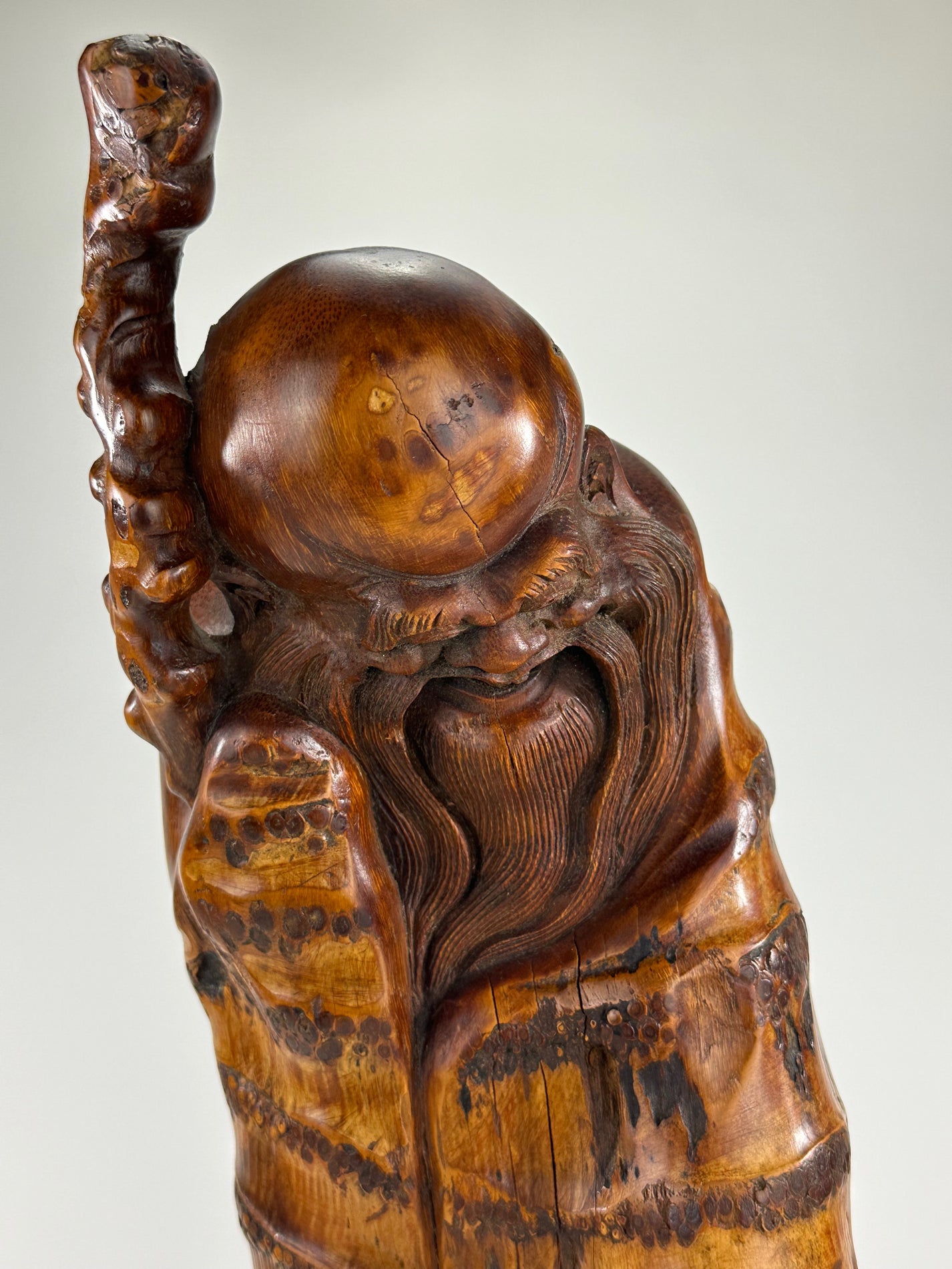 Rare Japanese Carved Bamboo Root Statue of Jurojin 23” – Shogun's Gallery
