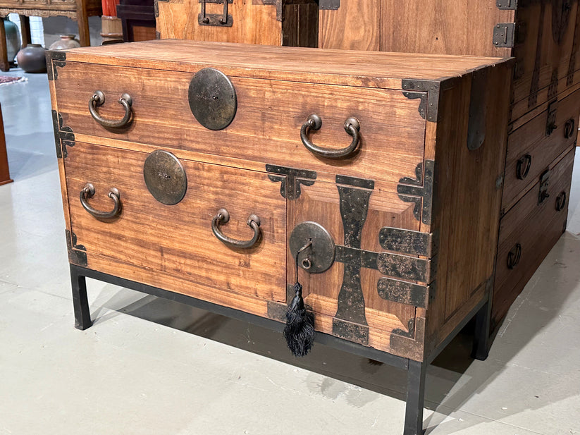 Antique Japanese Meiji Era c1890's Clothing Kiri Kimono Tansu Stand 36 ...