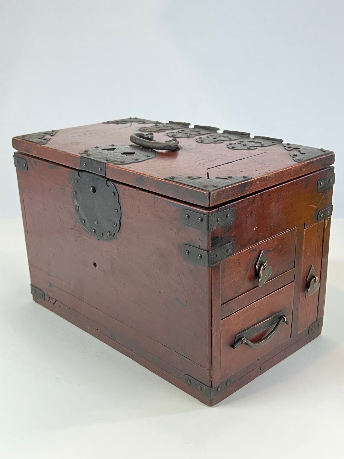 Antique Japanese Sugi Wood Suzuribako Calligraphy Tansu Chest Abacus 9 ...