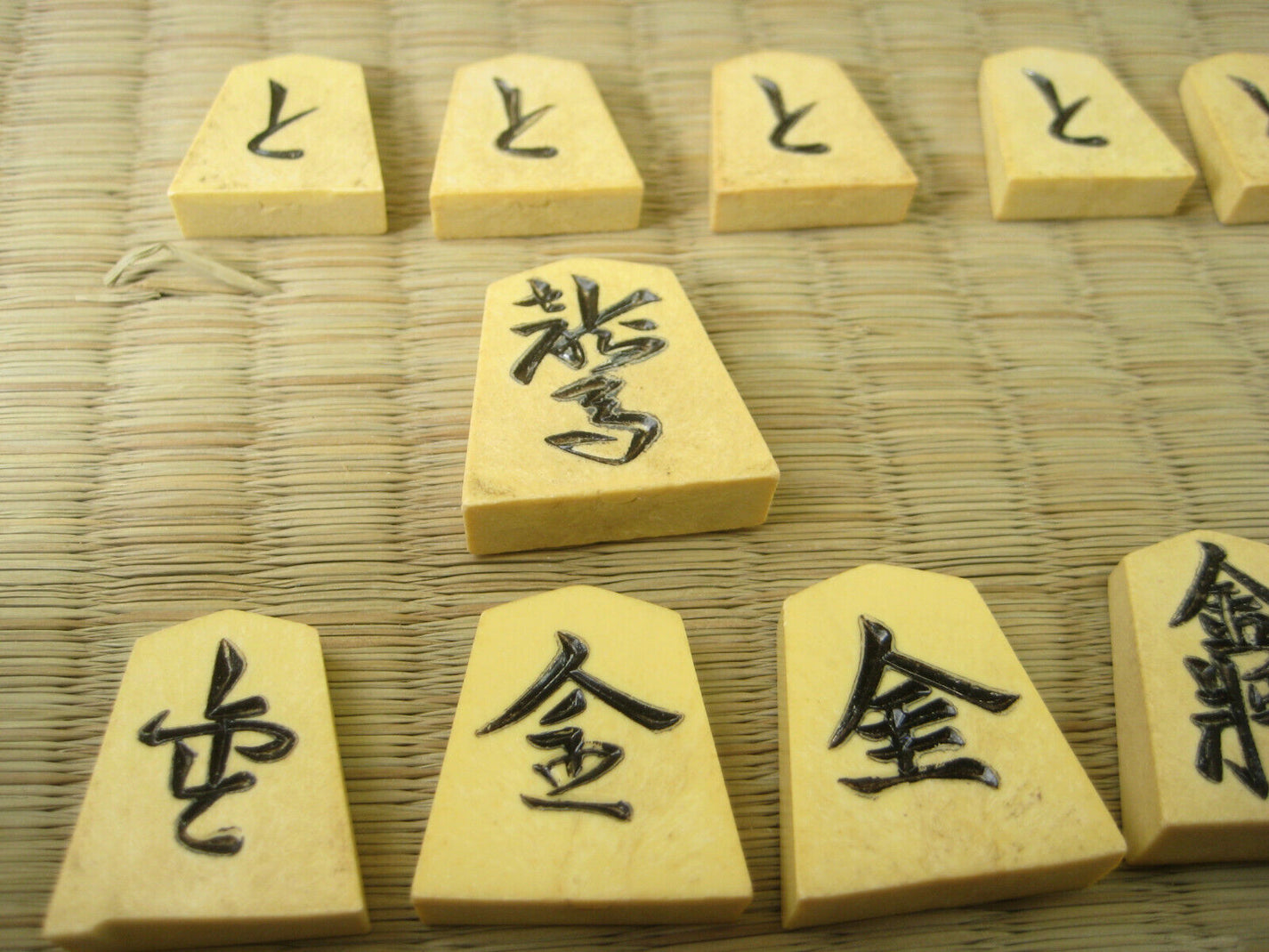 Vintage Japanese Plastic Shogi Koma Pieces W/ Original Box – Shogun's ...