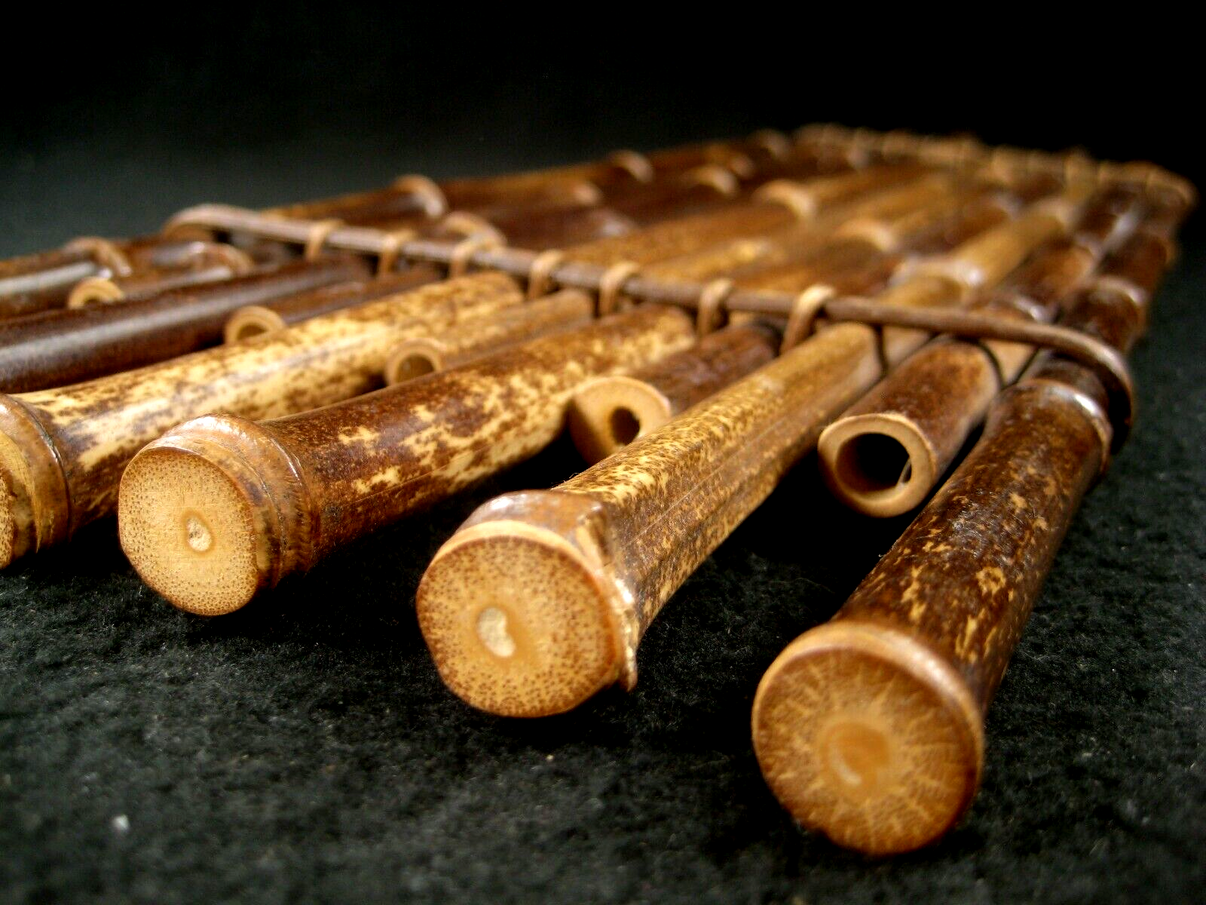 Vintage Japanese Dark Bamboo Flower Ikebana & Bonsai Stand Kadai ...