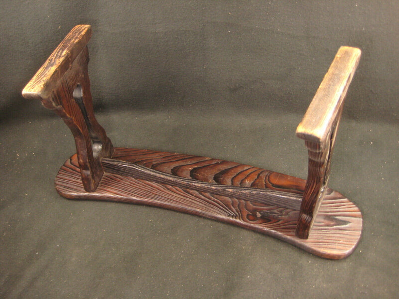 Antique Japanese Meiji 1800'S Sugi Wood Kyousoku Arm Rest For Floor Si ...