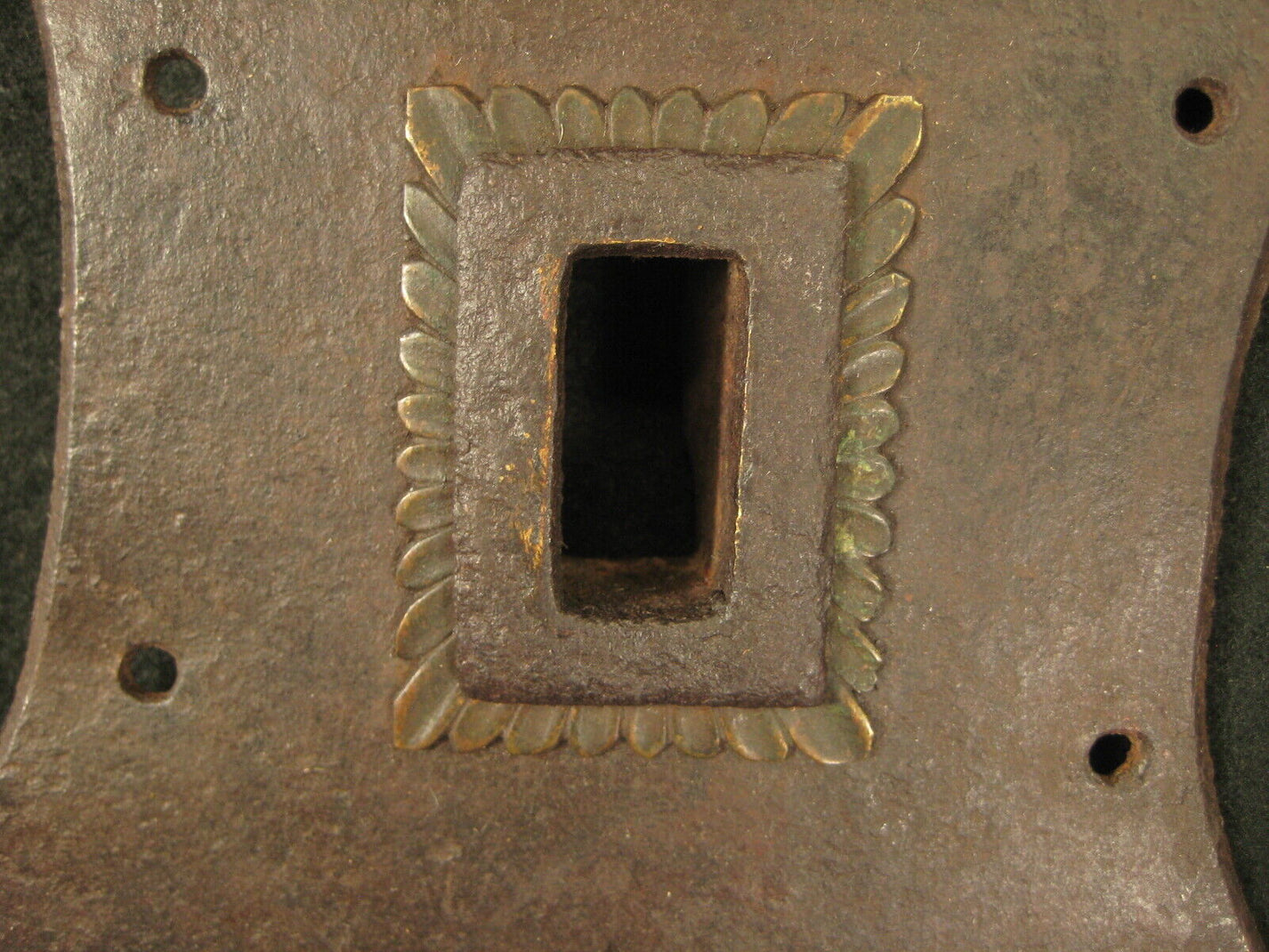 Antique Japanese Edo Era (C. 1700) Forged Iron Warehouse Door Lock Pla ...