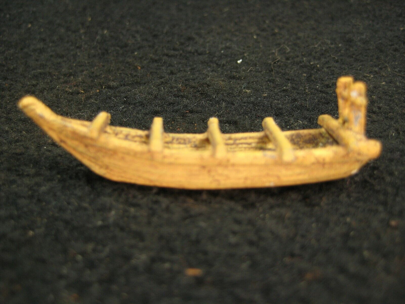 Vintage Japanese Decorative Metal Bonsai Miniature Edo Era Wooden Boat ...