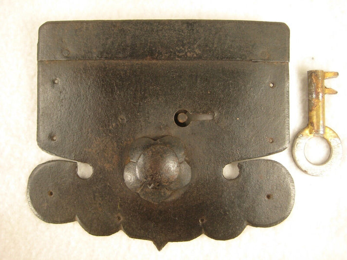 Antique Japanese Meiji Era (C. 1870) Forged Iron Tansu Lock With Key ...