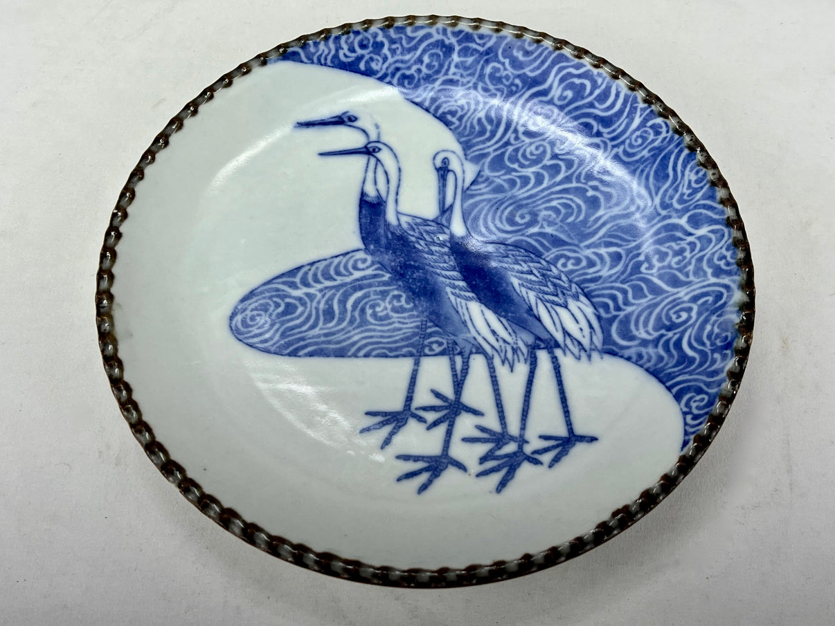 Antique Japanese c1900 Meiji Era Ceramic Imari Plate Cranes 8.5 ...