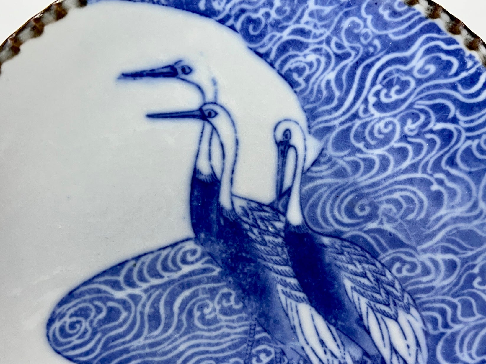 Antique Japanese c1900 Meiji Era Ceramic Imari Plate Cranes 8.5 ...