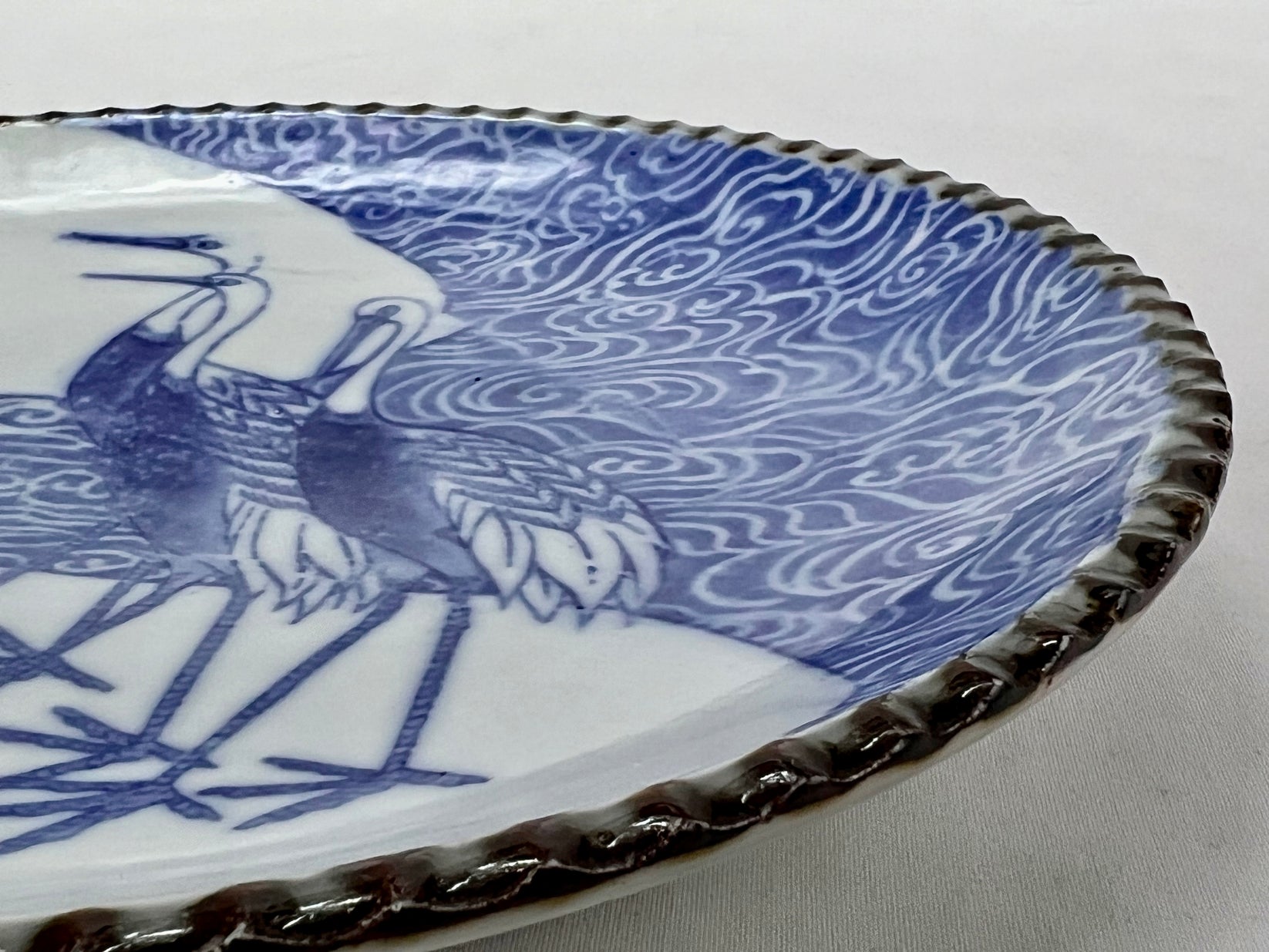 Antique Japanese c1900 Meiji Era Ceramic Imari Plate Cranes 8.5 ...